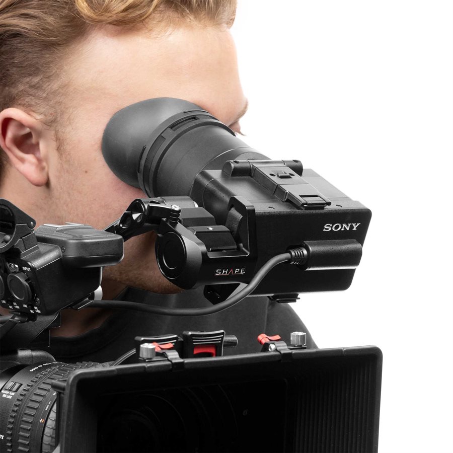 Shape LCD monitor loupe support for Sony FX6